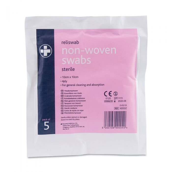 Sterile Non-Woven Swabs - 10 x 10cm (Pack of 5) – MedTree