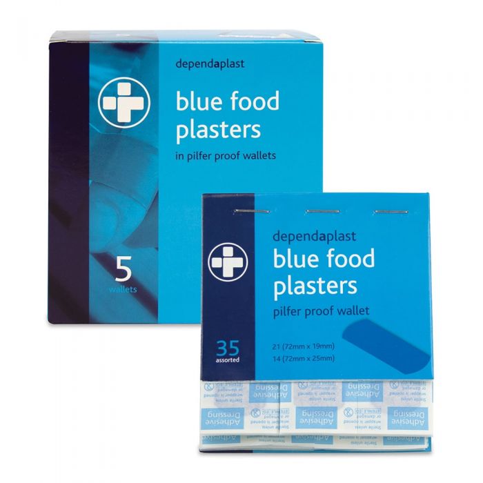 Dependaplast Pilfer Proof Blue Food Plaster Refill (Pack of 5) – MedTree