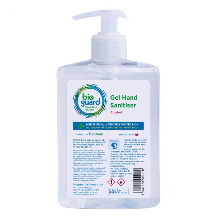 Bioguard Surgical Hand Gel Bottle With Pump Dispenser | 500ml – MedTree